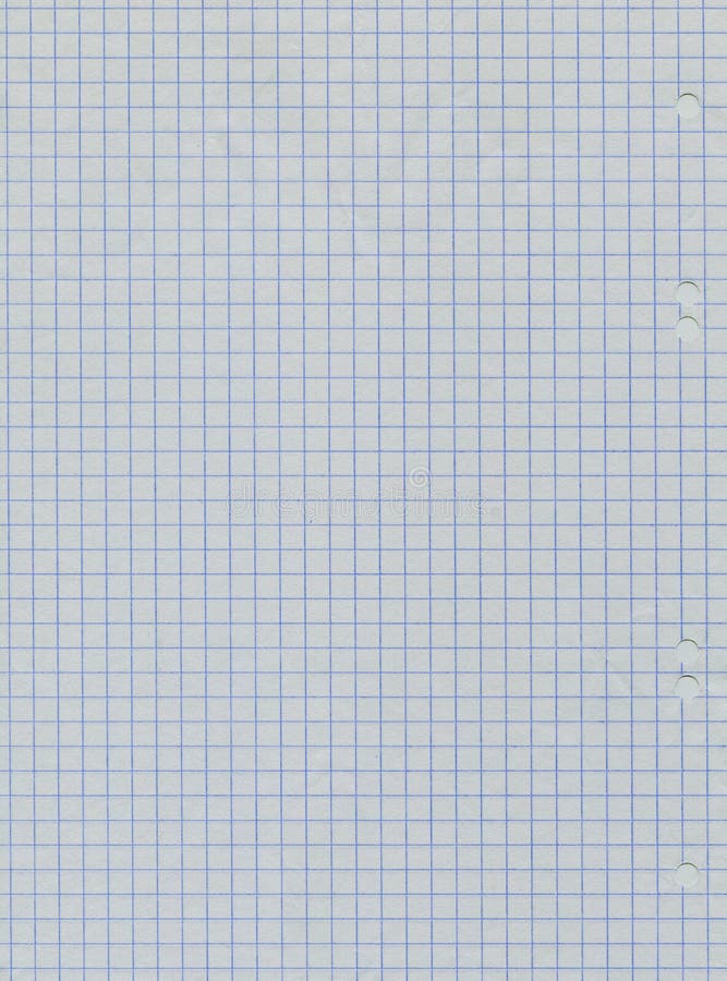 White Squared Notebook Sheet Stock Photo - Image of binder, isolated ...