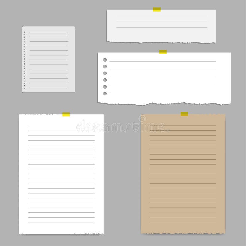 Blank Squared Notepad Pages and Pin. Note Paper Stuck with Pin Stock ...