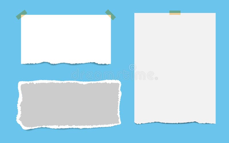 Blank Squared Notepad Pages and Tape. Note Paper Stuck with Beige ...