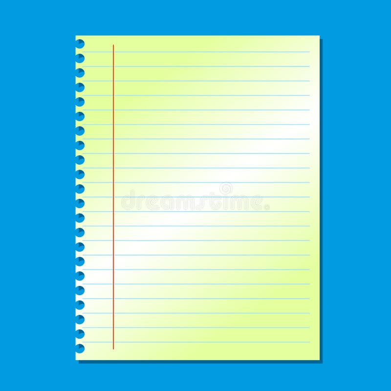 Blank Stack White Note Paper on Blue Background Stock Vector ...