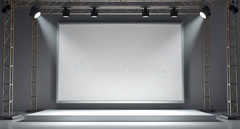 Blank Stage for Show Photowall Stock Image - Image of event, photowall ...