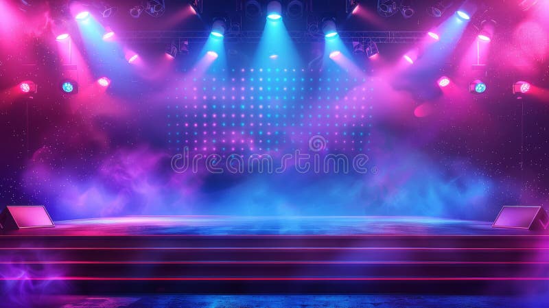 Blank Stage and Spotlight for Live Broadcast Talking and Show Box ...