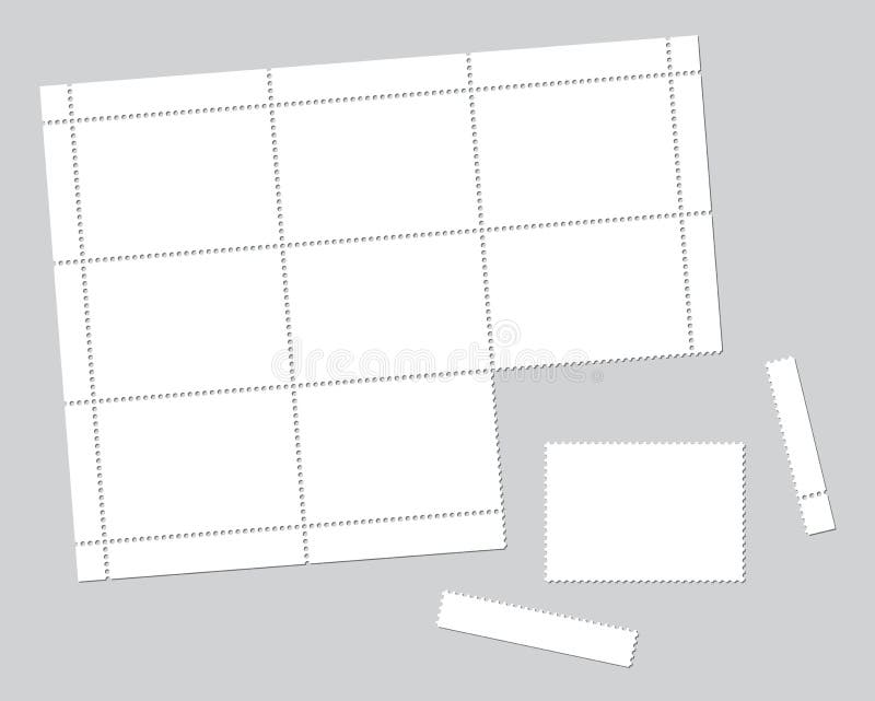 Blank Postage Stamps Block of Fifteen Framed Stock Photo - Image of ...