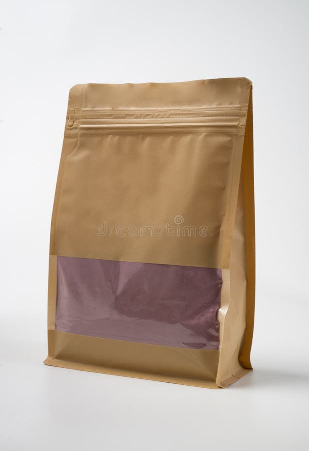 Blank Standing Pouch Mockup with Window Editorial Photography - Image ...