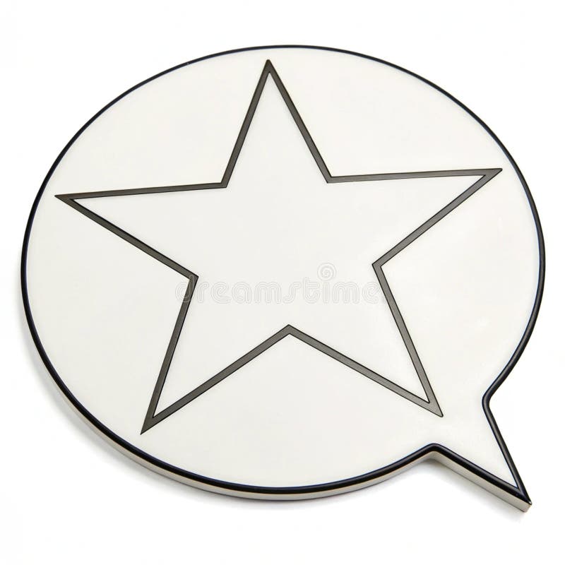 Blank Star Comic Book Text Bubble Isolated on White Background Stock ...