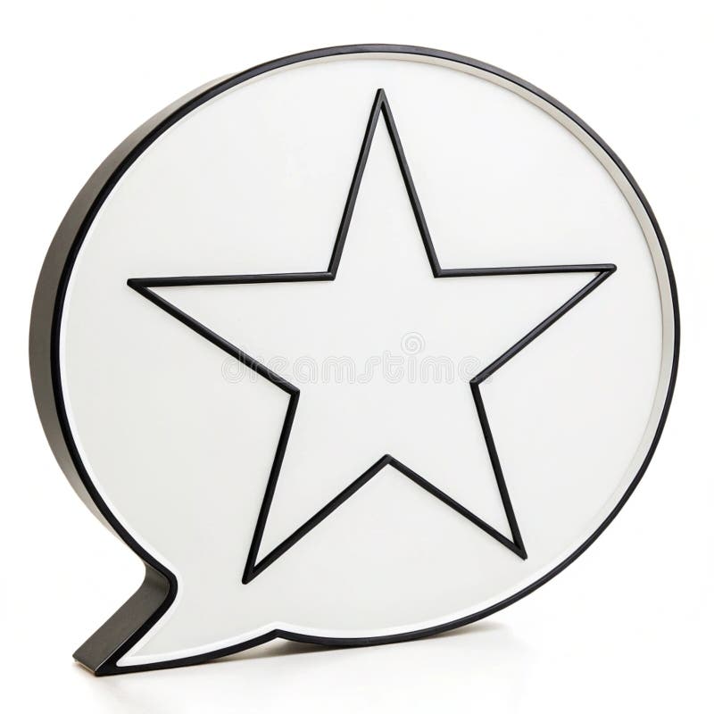 Blank Star Comic Book Text Bubble Isolated on White Background Stock ...