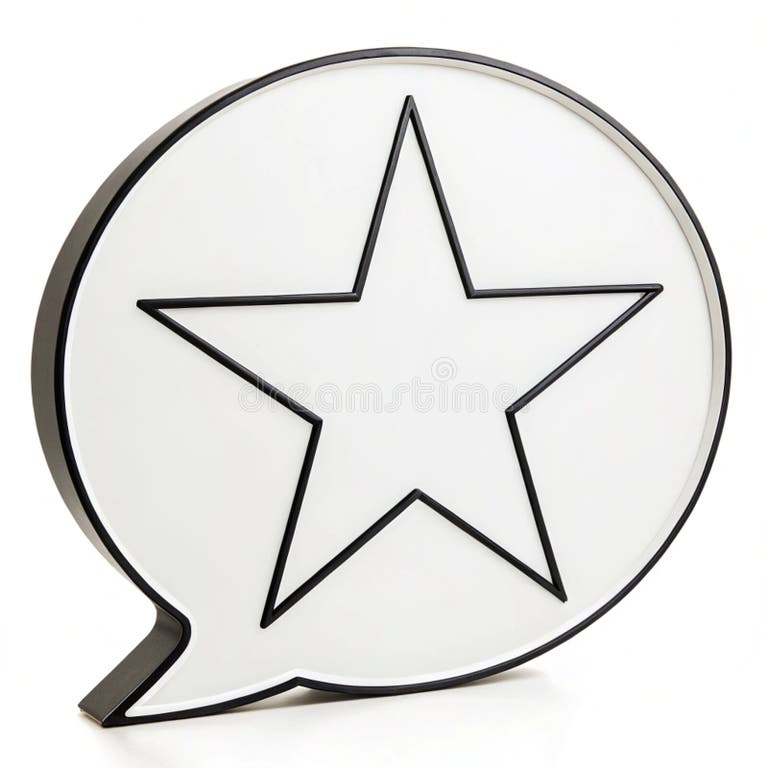 Blank Star Comic Book Text Bubble Isolated on White Background Stock ...