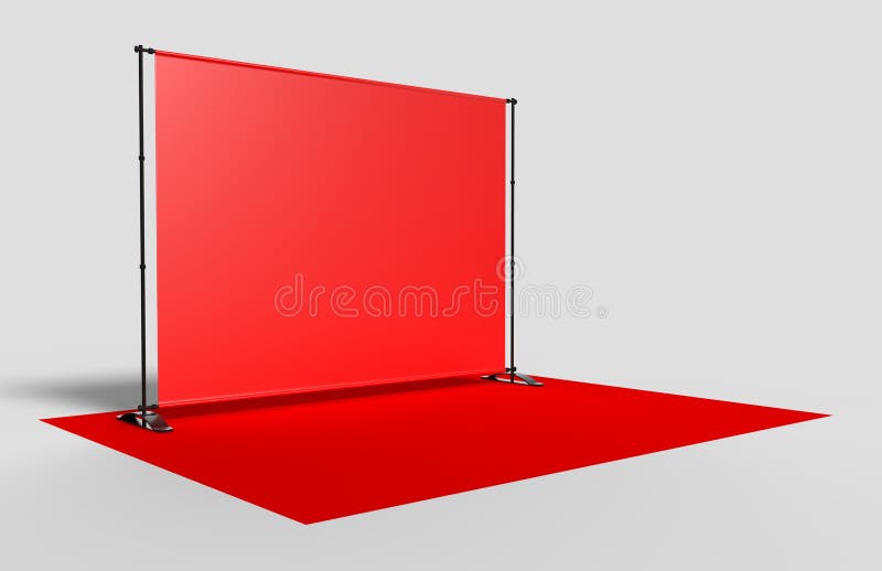 Blank Step and Repeat Telescoping Backdrop Banner. 3d Render ... Blank Step and Repeat Telescoping Backdrop Banner. 3d Render ...