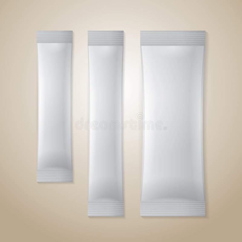 Blank Stick Pack. Vector Illustration Decorative Design Stock ...