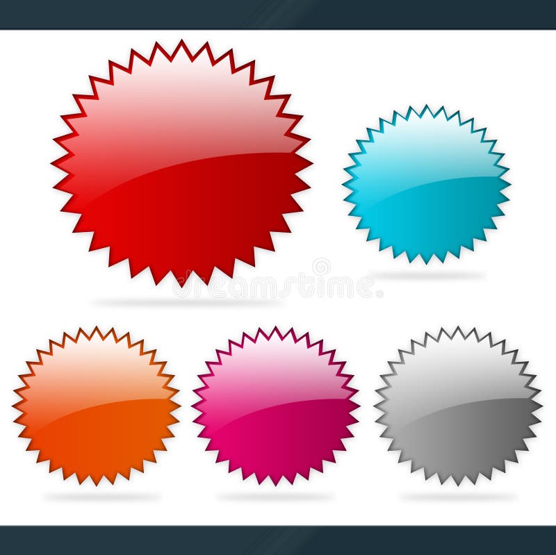 Blank sticker icons stock illustration. Illustration of isolated - 12845496