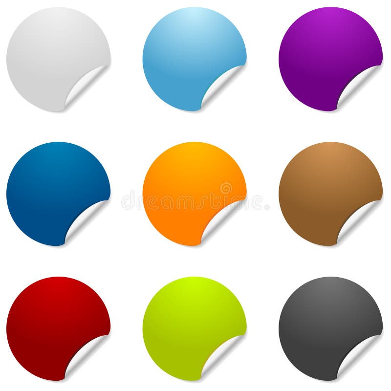 Blank sticker icons stock vector. Illustration of plastic - 2584405