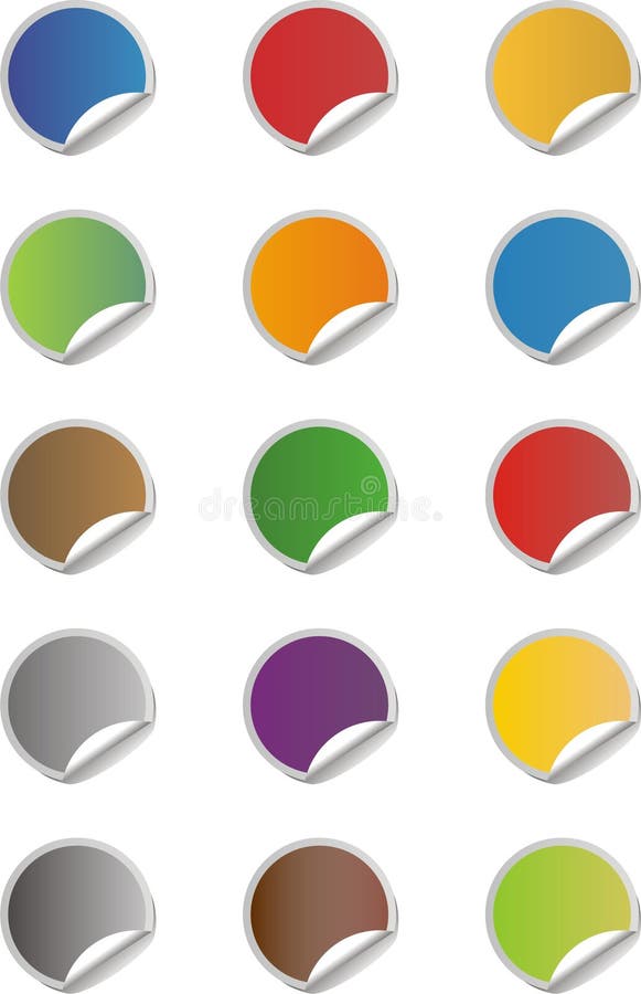 Blank sticker icons set stock vector. Illustration of dark - 32197315