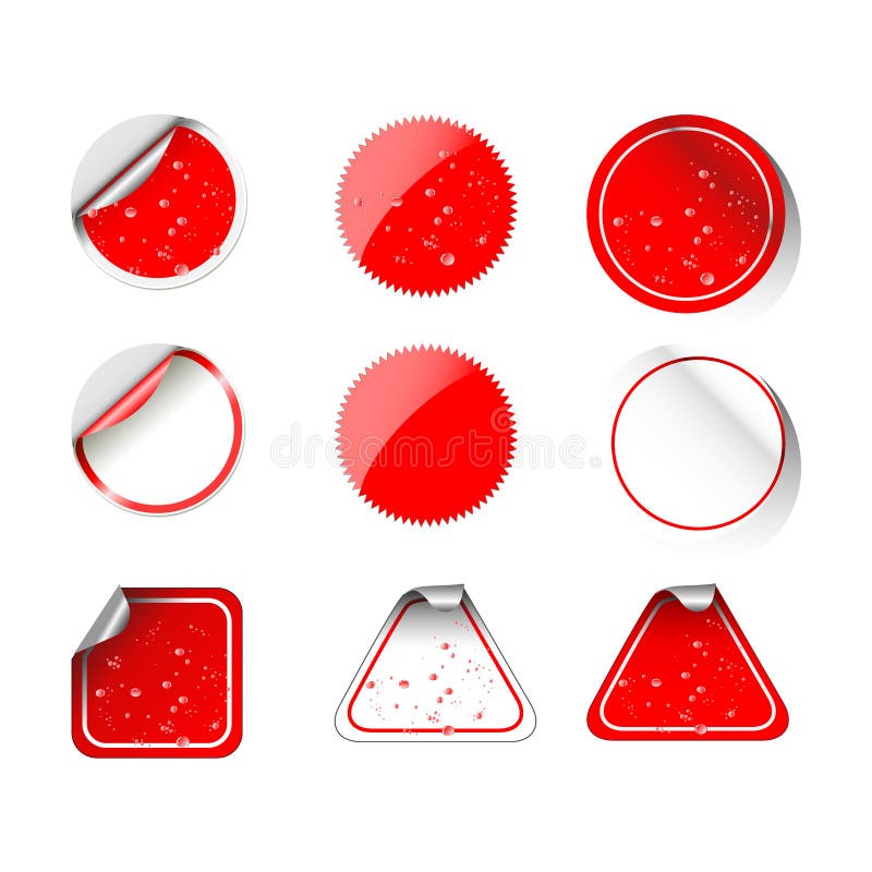 Blank sticker icons stock vector. Illustration of paper - 39346314