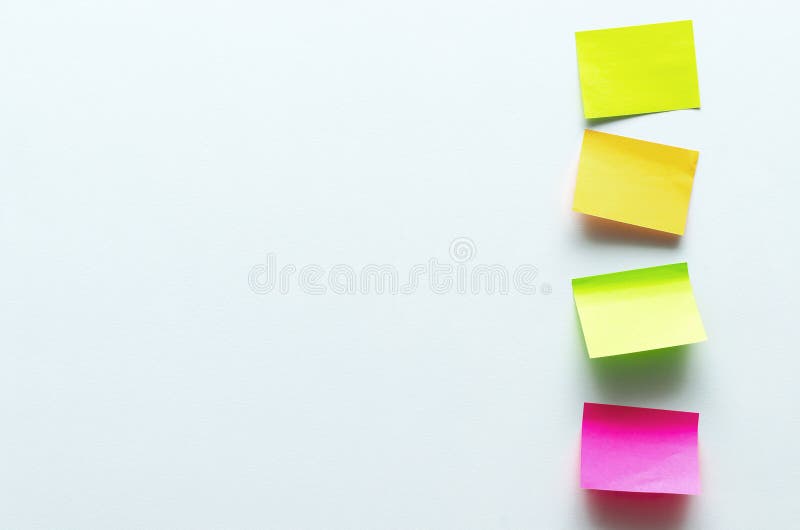 Blank Sticker Label on the White Wall Surface Background with Copy ...