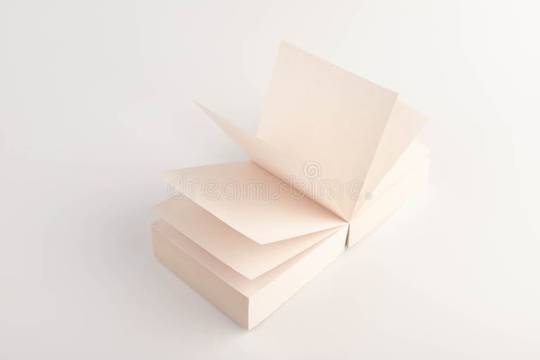 Blank Sticker Notes on the White Background. Sticky Note Paper Stock ...