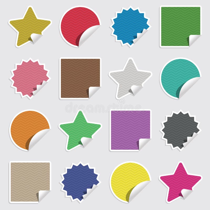 Blank stickers stock vector. Illustration of graphic - 42306218