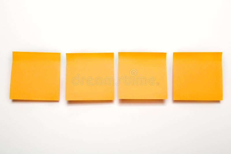 Blank Stickers. Notes on a White Background. Orange Sheets. Copycpase ...