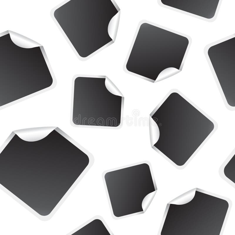 Set Of Blank Stickers. Empty Promotional Labels. Vector Illustration ...