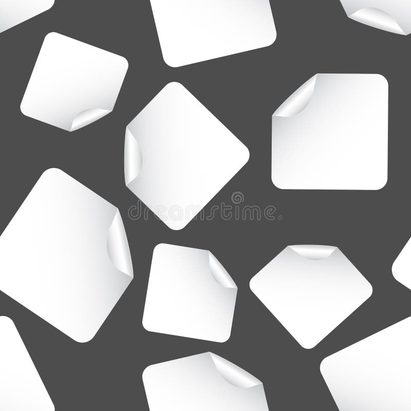 Blank Stickers Seamless Pattern Background. Empty Promotional La Stock ...