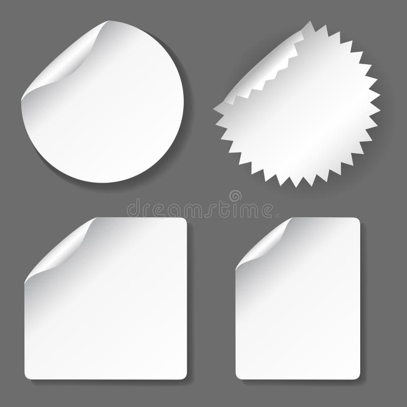 Blank, White Round Promotional Sticker Stock Vector - Illustration of ...