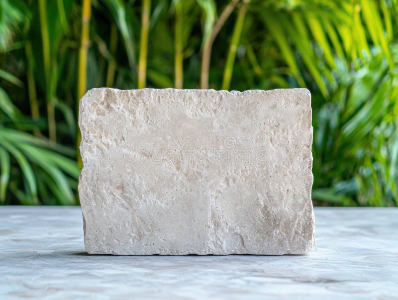 Blank Stone Slab on Natural Background Stock Illustration ...