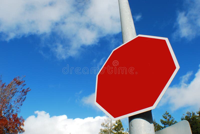 Blank Stop Sign. stock photo. Image of blank, turn, directional - 3225010