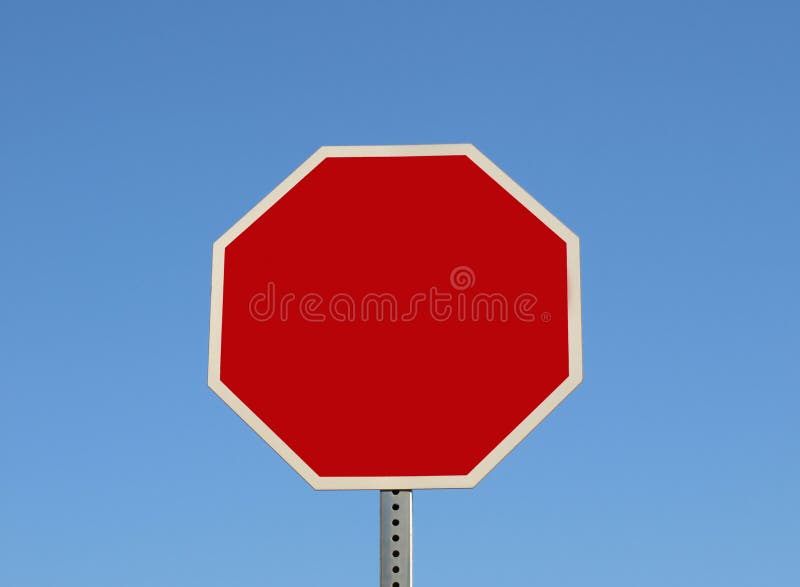 Blank Stop Sign