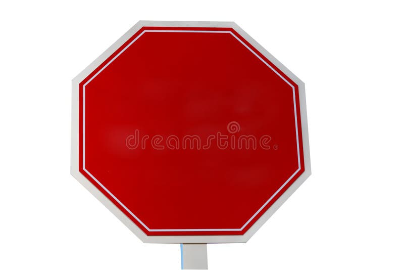 Blank Stop sign on white stock image. Image of safety - 74200407