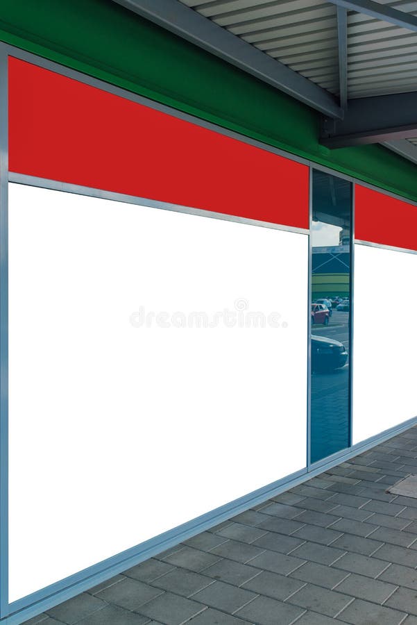 Blank Store Front Window As Copy Space for Graphics Design Stock Photo ...