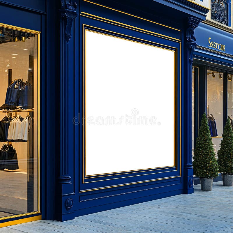 Blank Storefront Sign Perfect for Business Advertisement Stock ...
