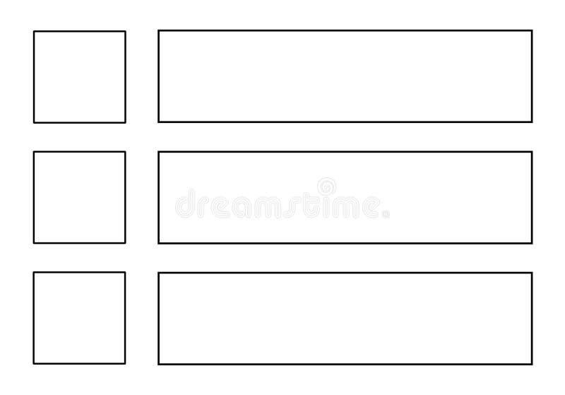 Blank Storyboard or Planning Grid Template with Rectangular Cells ...