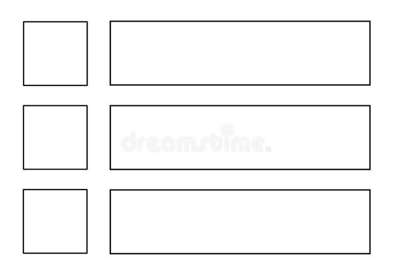 Blank Storyboard or Planning Grid Template with Rectangular Cells ...