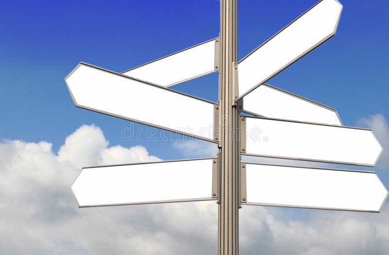 Street Direction with Evaluation Concept Stock Image - Image of white ...