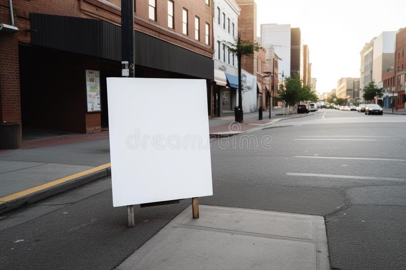 Blank Street Sign on the Street Blank Street Sign Stock Illustration ...