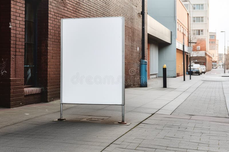 Blank Billboard on Street Blank Street Sign Stock Illustration ...