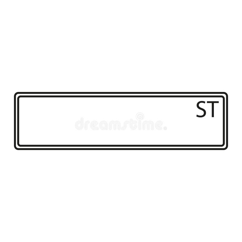 Blank Street Sign Icon Vector. Street Sign Illustration Sign or Symbol ...