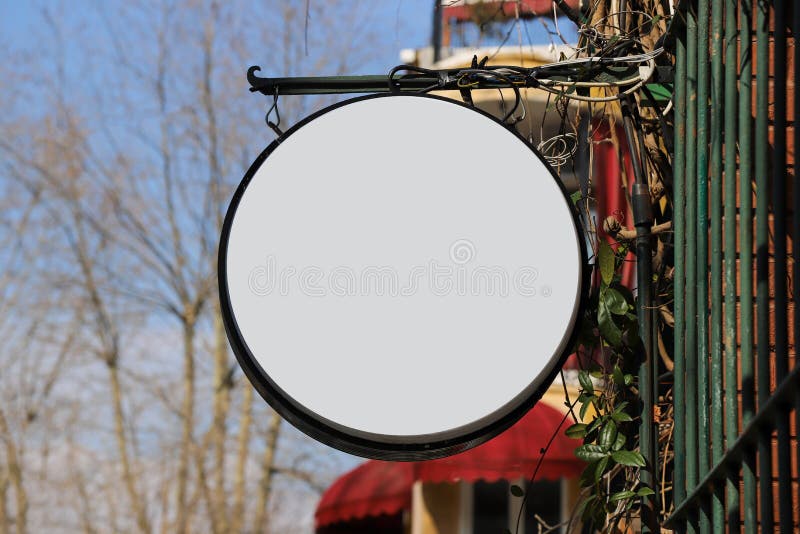 Blank Street Store Template Signage Stock Photo - Image of null ...