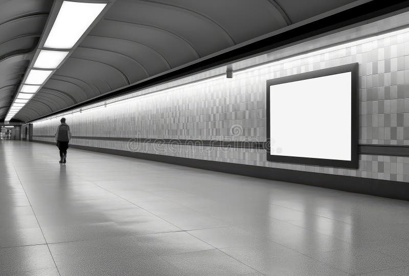 Blank Subway Billboard for Your Design Extreme Closeup. Generative AI ...