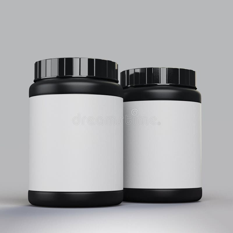 Blank Supplement Bottle Template Stock Illustration - Illustration of ...