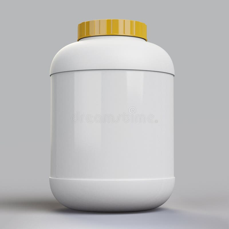 Blank Supplement Bottle Template Stock Illustration - Illustration of ...