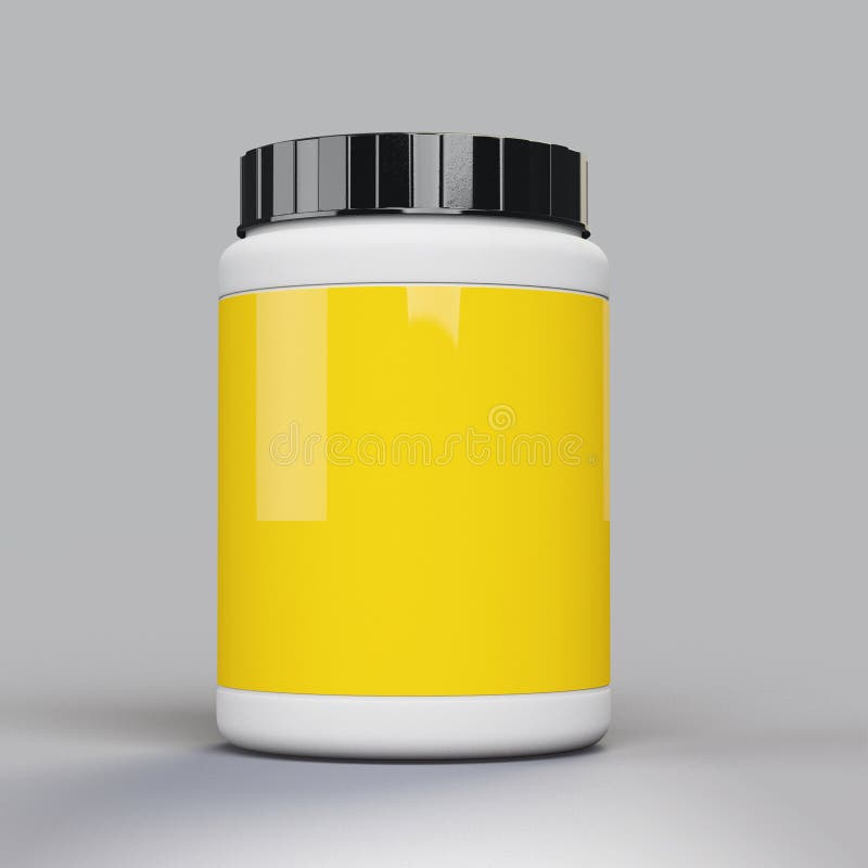 Blank Supplement Bottle Template Stock Illustration - Illustration of ...