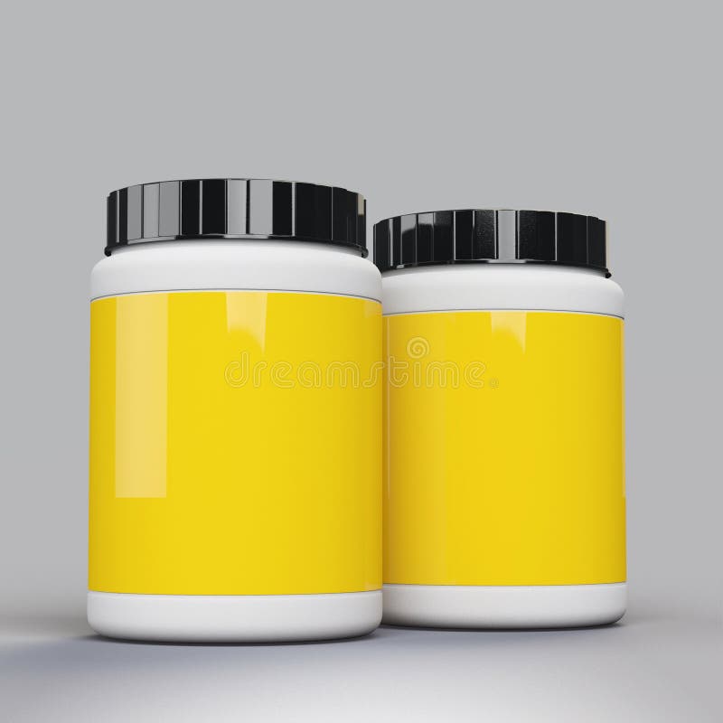 Blank Supplement Bottle Template Stock Illustration - Illustration of ...