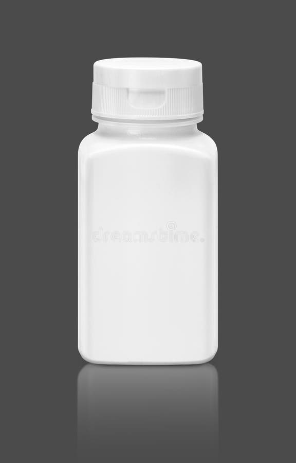 Blank Supplement Packaging Bottle Stock Photo - Image of single, white ...