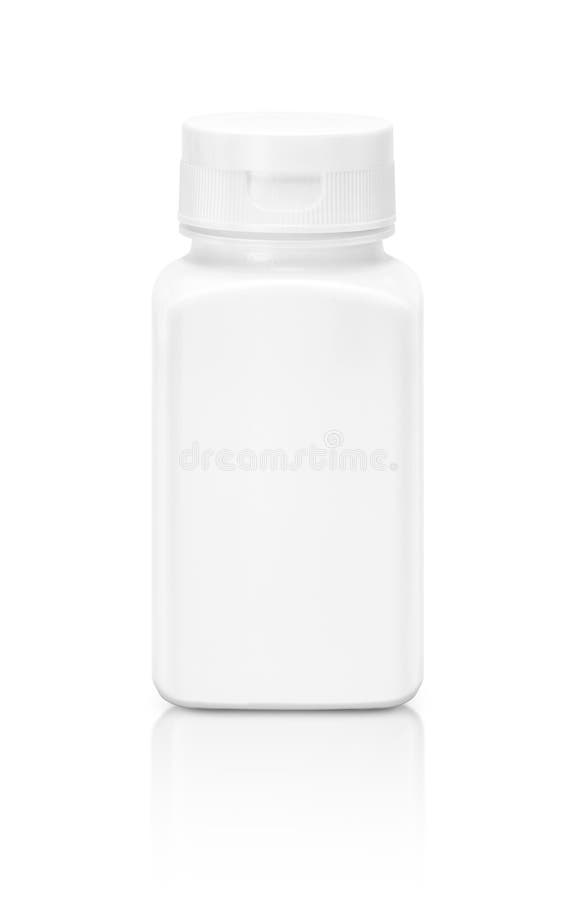 Blank Supplement Packaging Bottle Stock Photo - Image of single, white ...