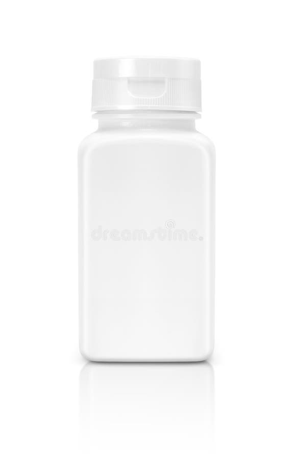 Blank White Supplement Bottle Stock Image - Image of container, pill ...