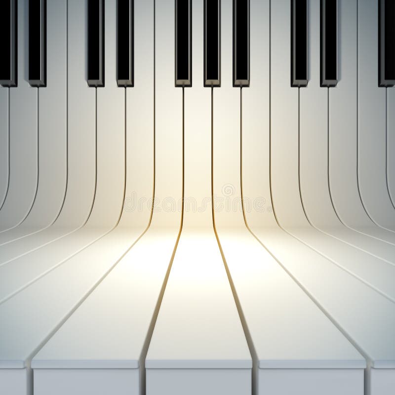 Blank Surface from Piano Keys Stock Illustration - Illustration of ...