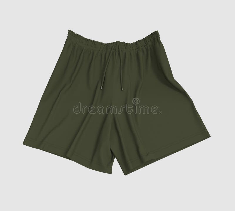 Blank Sweat Shorts Mockup in Front View. 3d Rendering Stock ...