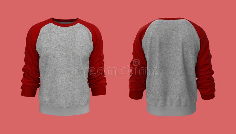 Mockup Raglan Grey Red Stock Illustrations – 14 Mockup Raglan Grey Red ...