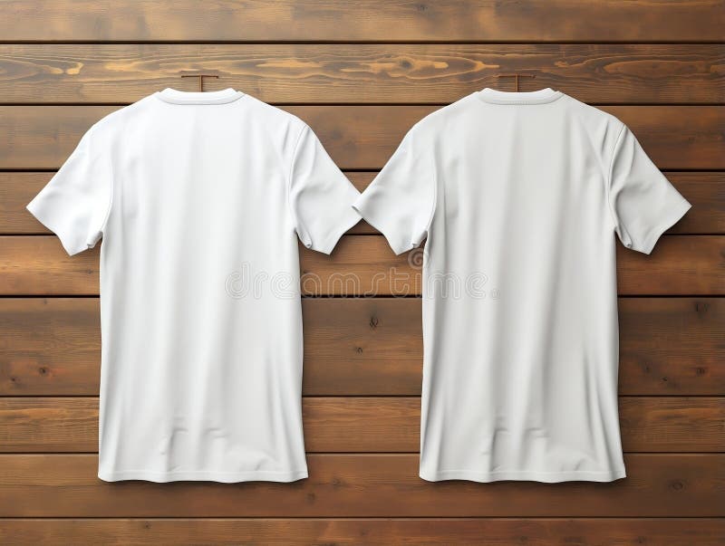 Blank T-shirt Mockup with Back View and the Front View Stock ...