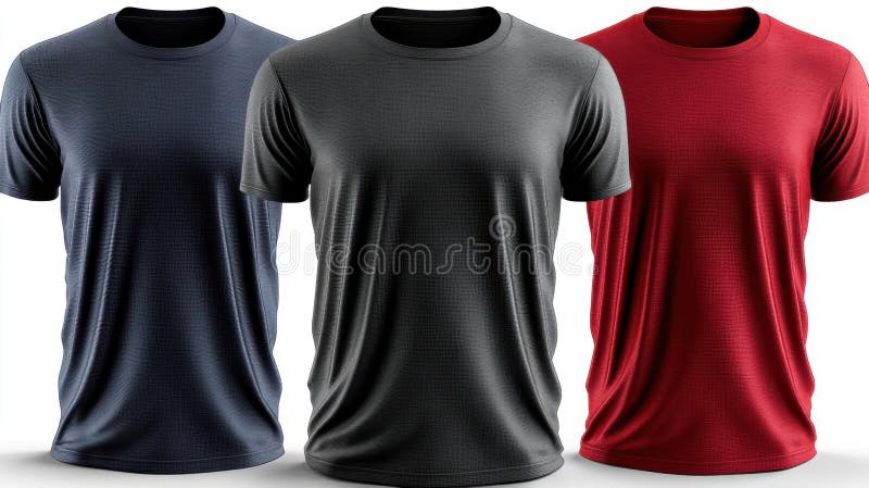 Blank T Shirt Mockup Three Colors Stock Photos - Free & Royalty-Free ...